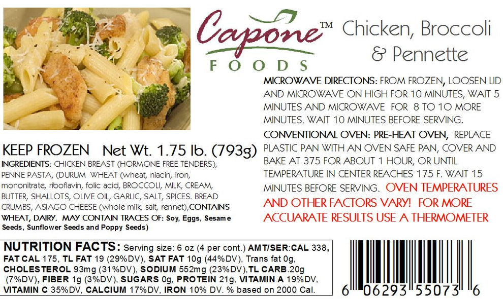 Chicken, Broccoli and Pennette * STORE PICK UP OR LOCAL HOME DELIVERY ...